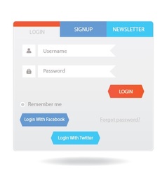 Orange user login page Royalty Free Vector Image