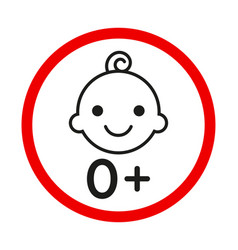 Age restriction sign Royalty Free Vector Image