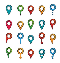 Road infographic with location mark elements Vector Image