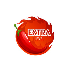 Hot red burning peppers fire spicy ingredient Vector Image