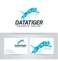 Tiger photo logo design Royalty Free Vector Image