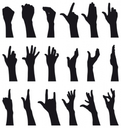 Hands gesture collection male and female arms Vector Image