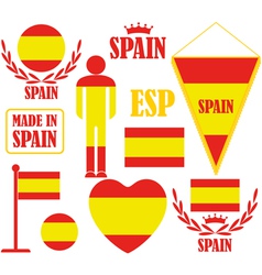 Spain travel famous landmark symbols and spanish Vector Image