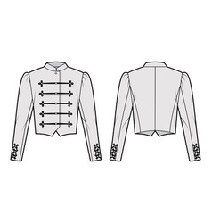 Classic coat technical fashion Royalty Free Vector Image