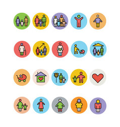 Educational english word card family members Vector Image