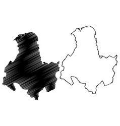 West midlands county map Royalty Free Vector Image