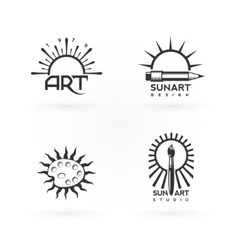 Sun icon sets Royalty Free Vector Image - VectorStock