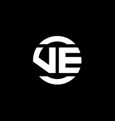 Ev logo monogram emblem style with crown shape Vector Image