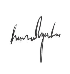 S letter design brush paint stroke Royalty Free Vector Image