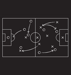 Football tactic scheme soccer game strategy Vector Image