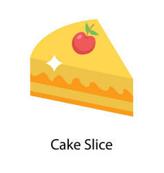 Cake slice box cutout template favor Royalty Free Vector