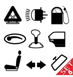 Hands house car icons Royalty Free Vector Image