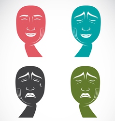 Comics cartoon faces set Royalty Free Vector Image