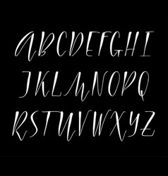 Ballpen lettering alphabet Royalty Free Vector Image