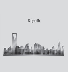 Riyadh saudi arabia skyline silhouette Royalty Free Vector