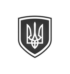Tryzub trident national symbols ukraine Royalty Free Vector
