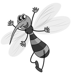Angry mosquito cartoon Royalty Free Vector Image