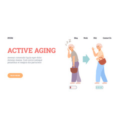 Elderly active life old people training Royalty Free Vector