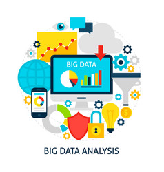 Big data 2x2 design concept Royalty Free Vector Image