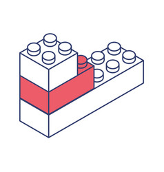 Plastic building block toy construction elements Vector Image