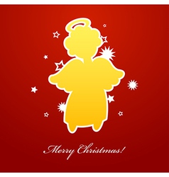 Square card with angel6 Royalty Free Vector Image