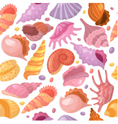 Seashell sand background poster Royalty Free Vector Image