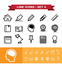 Thin line icons set Royalty Free Vector Image - VectorStock