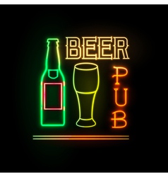 Neon city font sign number 7 signboard seven Vector Image