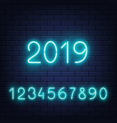 Neon question mark with glitch effect abstract Vector Image