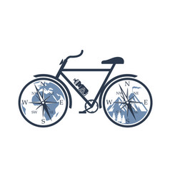 Mountain bike symbol Royalty Free Vector Image