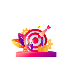 Goal achievement path chart to target successful Vector Image