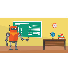 Teacher and student on lesson at classroom Vector Image