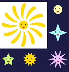 Sun moon Royalty Free Vector Image - VectorStock