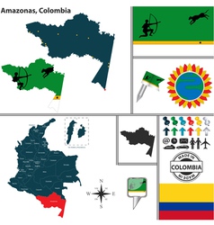 Colombia map Royalty Free Vector Image - VectorStock