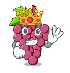 Funny blue grapes fruit cartoon Royalty Free Vector Image