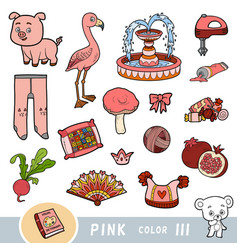 Colorful set of yellow color objects visual Vector Image