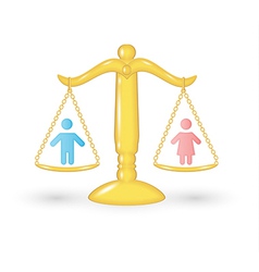 Gold scales icon Royalty Free Vector Image - VectorStock