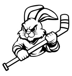 Angry horse hockey team logo mascot emblem Vector Image