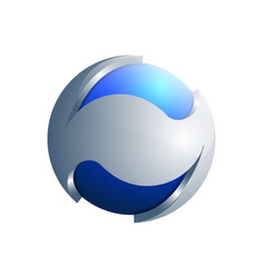 Digital sphere global link technology logo Vector Image