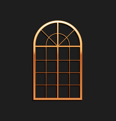 Architecture design rococo style window with gold Vector Image