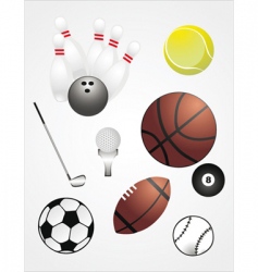 Sports balls Royalty Free Vector Image - VectorStock