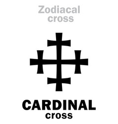 Astrology hermetic cross Royalty Free Vector Image