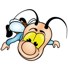 Cartoon ladybug flying Royalty Free Vector Image