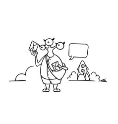 Owl postman brought a letter Royalty Free Vector Image