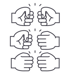 Fist bump friendship sign Royalty Free Vector Image