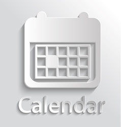 Calendar sign white icon Royalty Free Vector Image