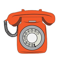 Phone red Royalty Free Vector Image - VectorStock