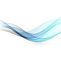Blue color abstract wave design element Royalty Free Vector