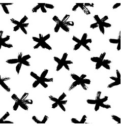 Seamless monochrome pattern with stars abstract Vector Image