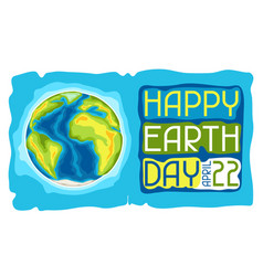 Happy earth day seamless pattern Royalty Free Vector Image